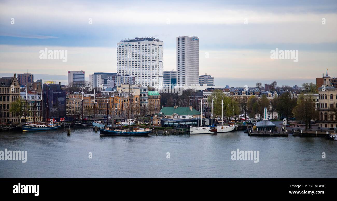 Rotterdam, Netherlands - April 1, 2024: A view of the Rotterdam city ...