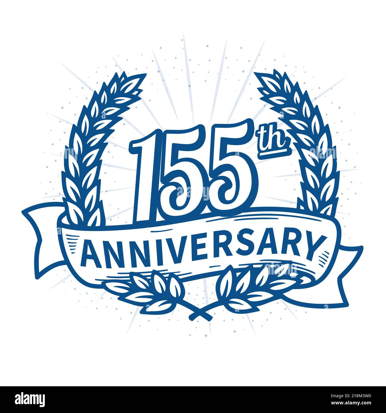 155 years anniversary celebration logotype. 155th anniversary logo ...