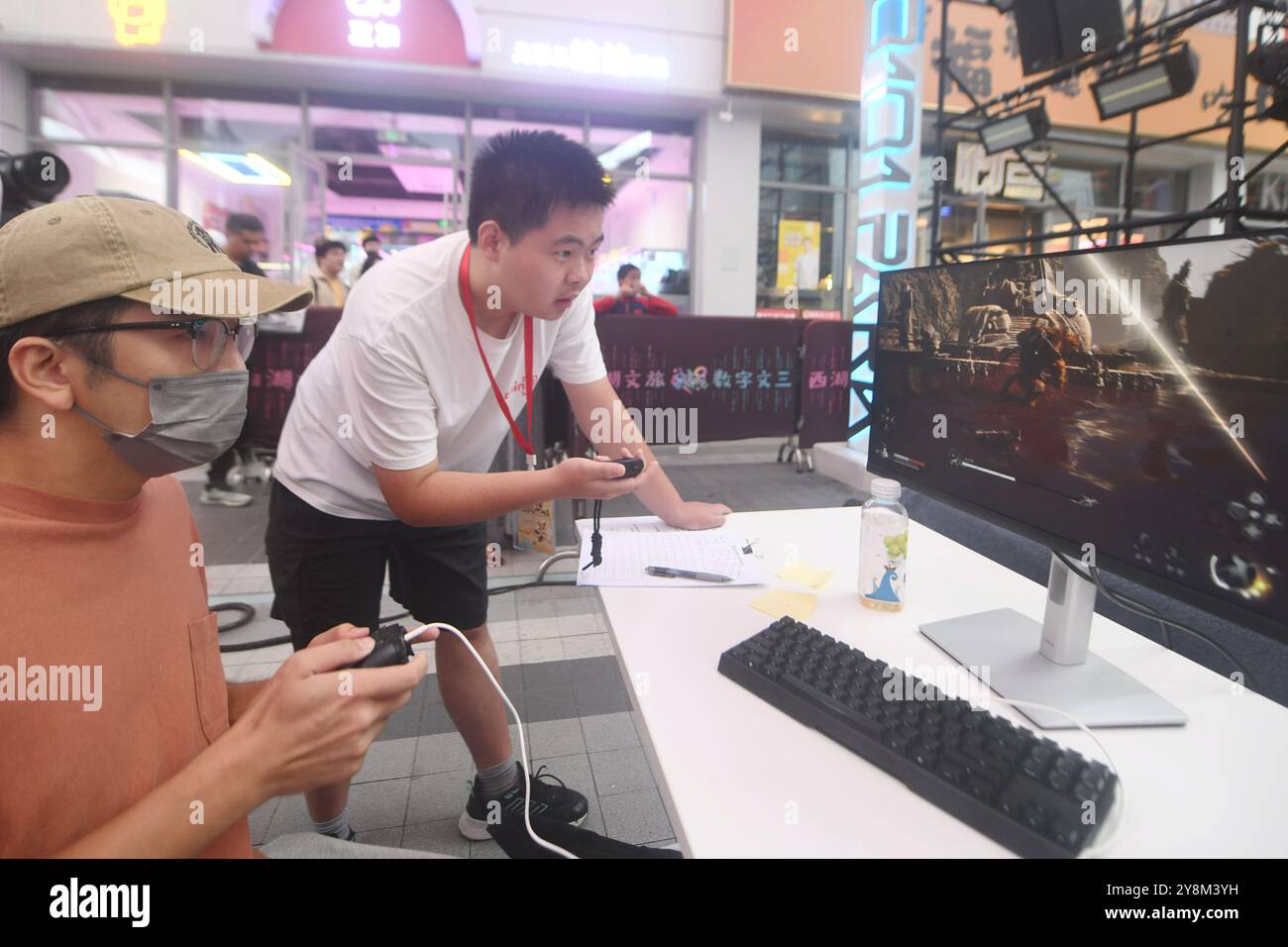 HANGZHOU, CHINA - OCTOBER 5, 2024 - Game enthusiasts take part in an e ...
