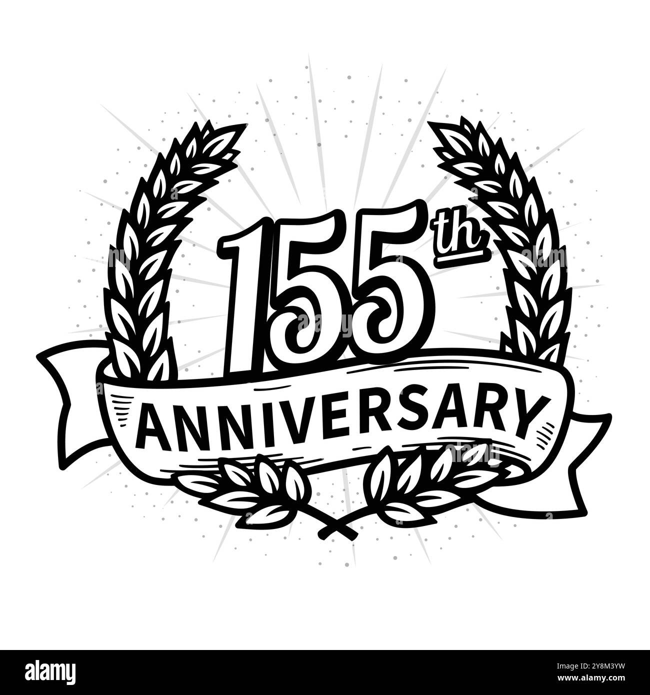 155 years anniversary celebration logotype. 155th anniversary logo ...