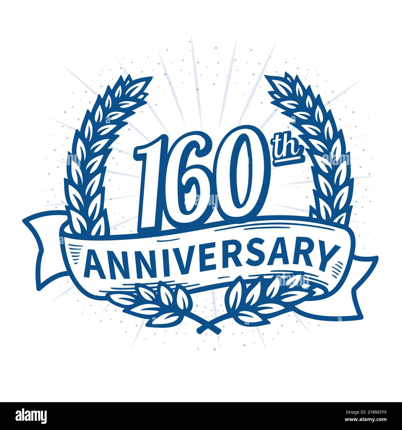 160 years anniversary celebration logotype. 160th anniversary logo ...