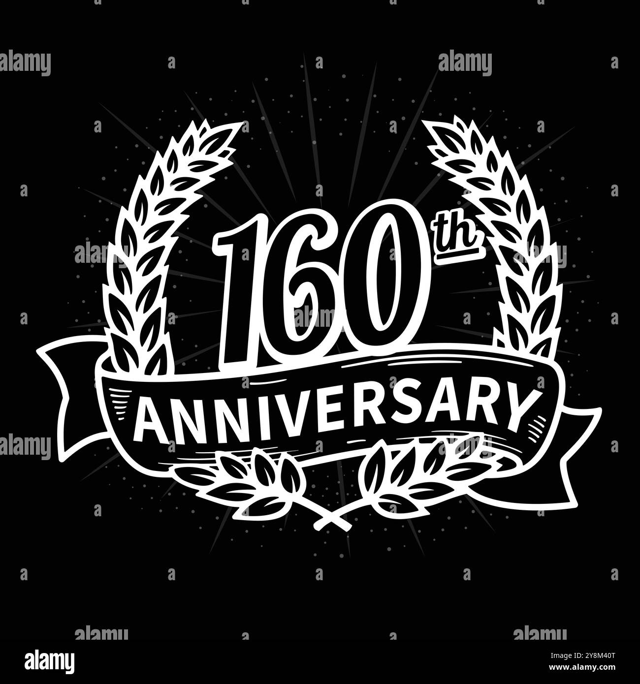 160 years anniversary celebration logotype. 160th anniversary logo ...
