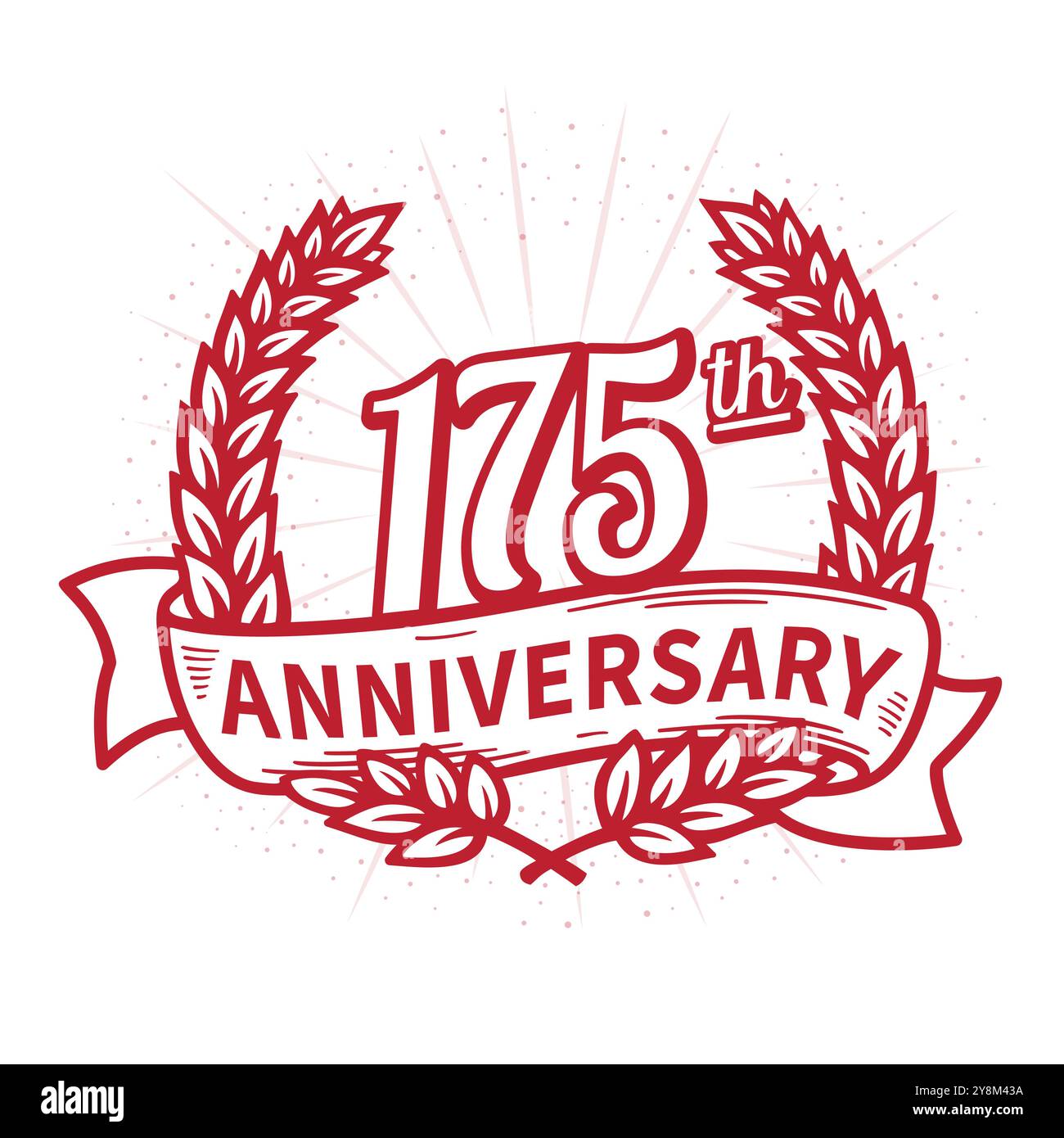175 years anniversary celebration logotype. 175th anniversary logo. Vector and illustration ...