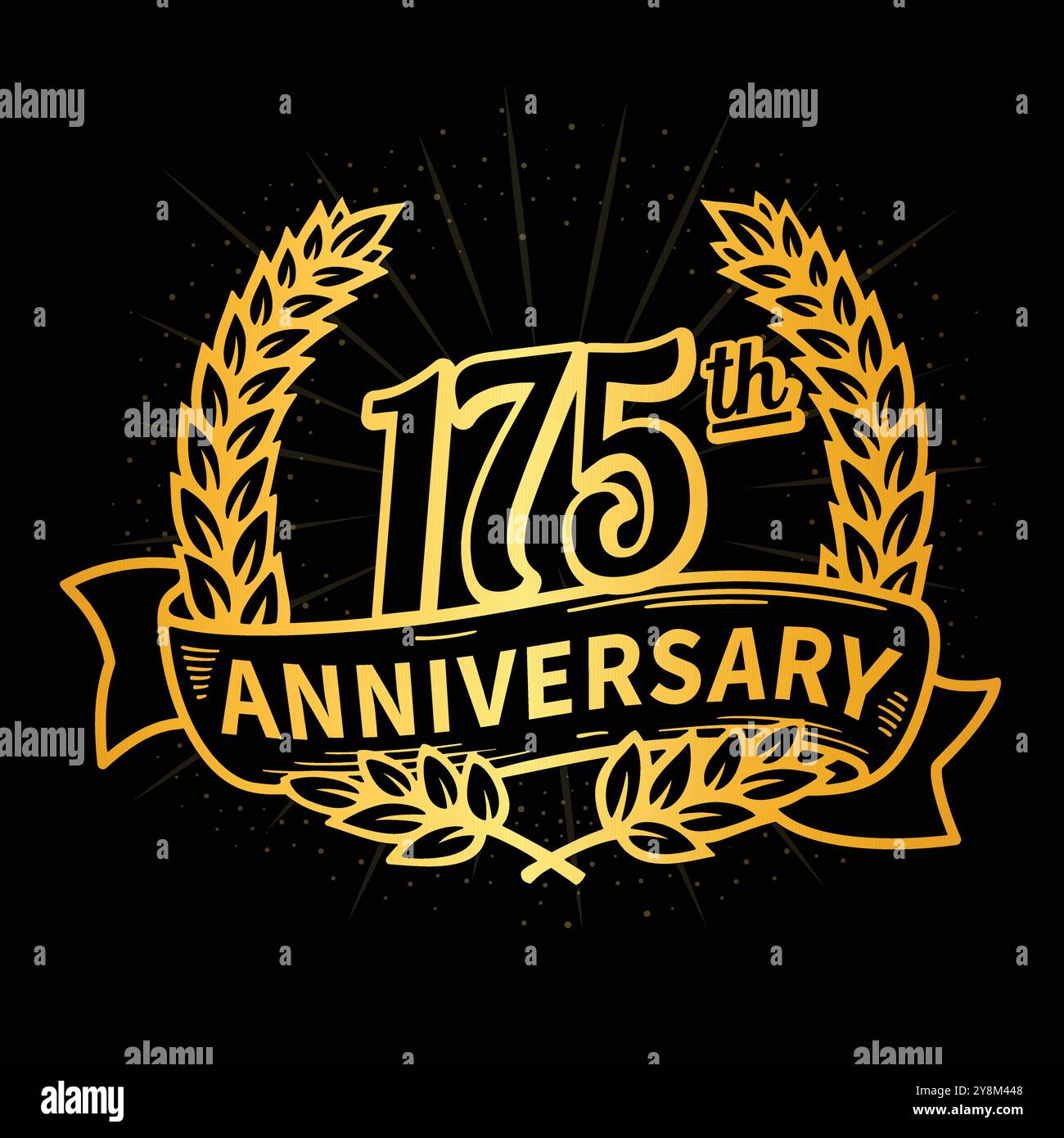 175 years anniversary celebration logotype. 175th anniversary logo. Vector and illustration ...