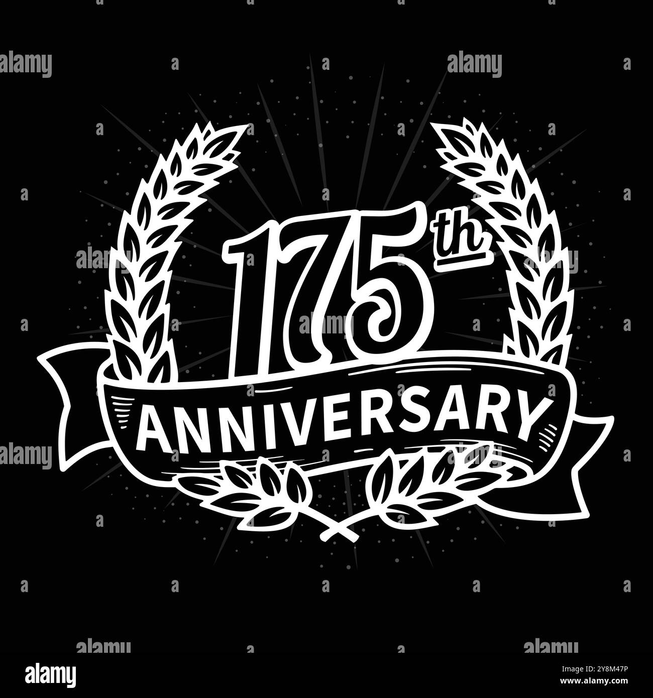 175 years anniversary celebration logotype. 175th anniversary logo. Vector and illustration ...