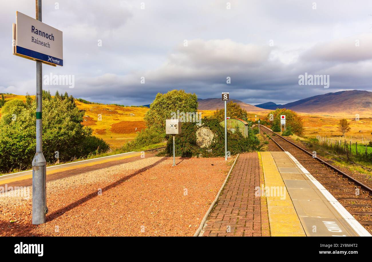 Rannoch Railway Station, Perthshire, Scotland, Oct 16 2023. Rannoch ...