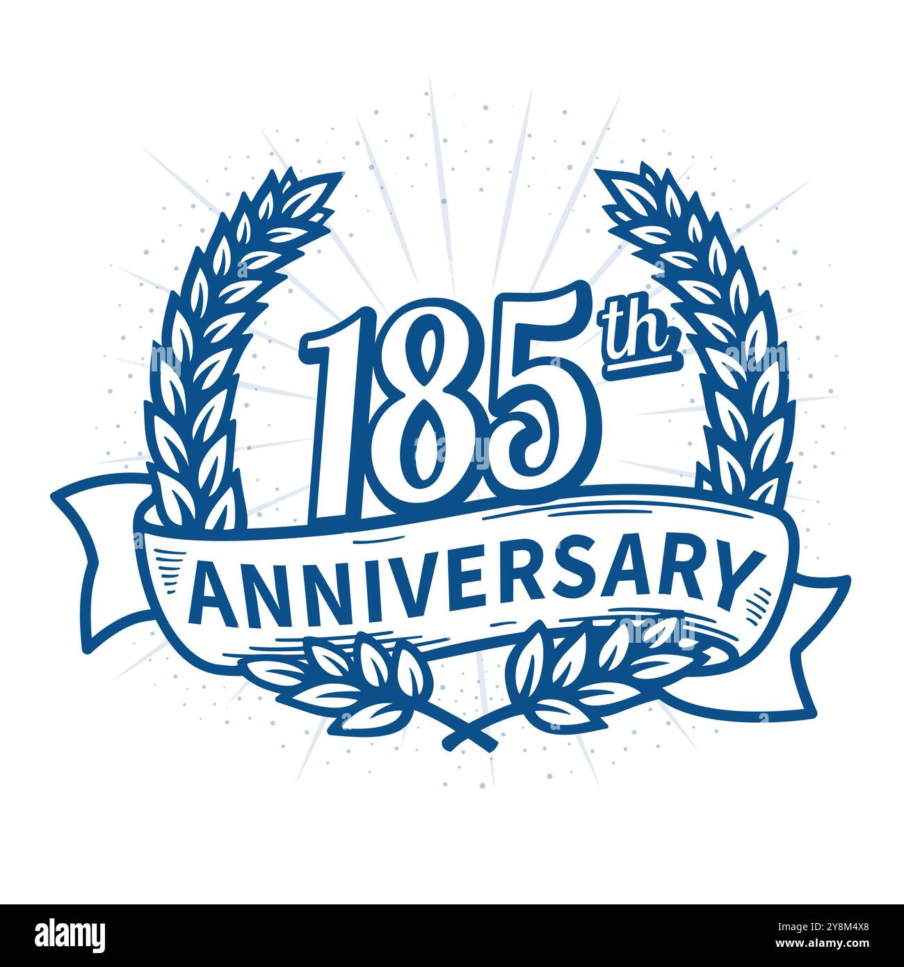 185 years anniversary celebration logotype. 185th anniversary logo ...