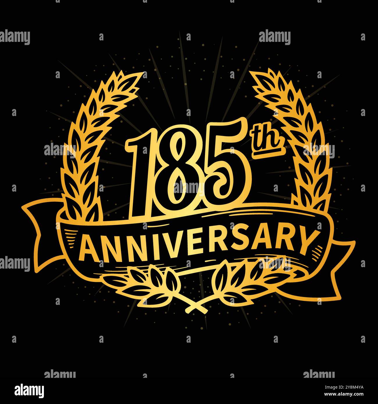 185 years anniversary celebration logotype. 185th anniversary logo ...