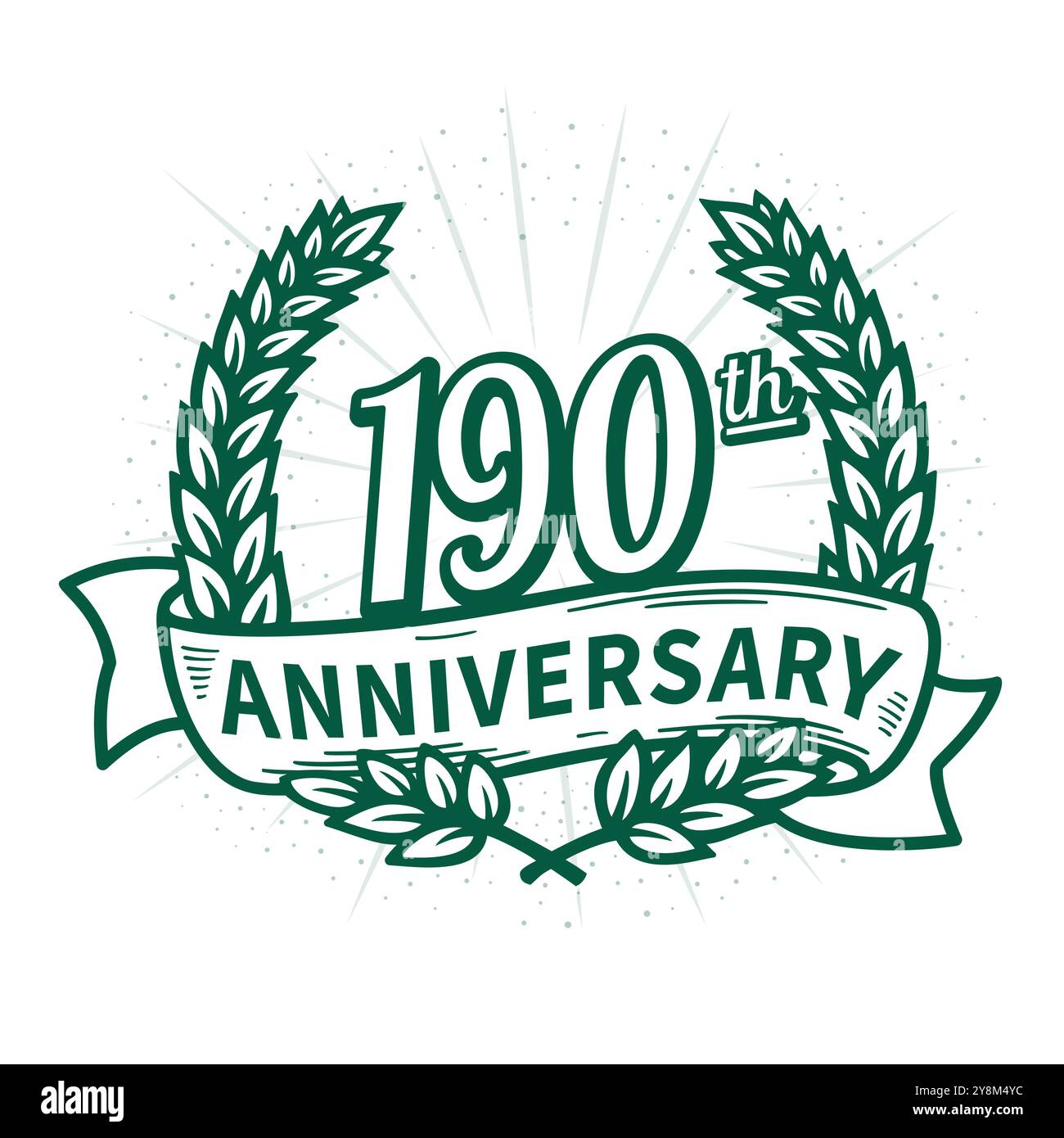 190 years anniversary celebration logotype. 190th anniversary logo ...