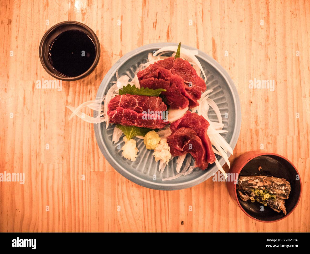 Horse meat sashimi - Japanese food Stock Photo - Alamy