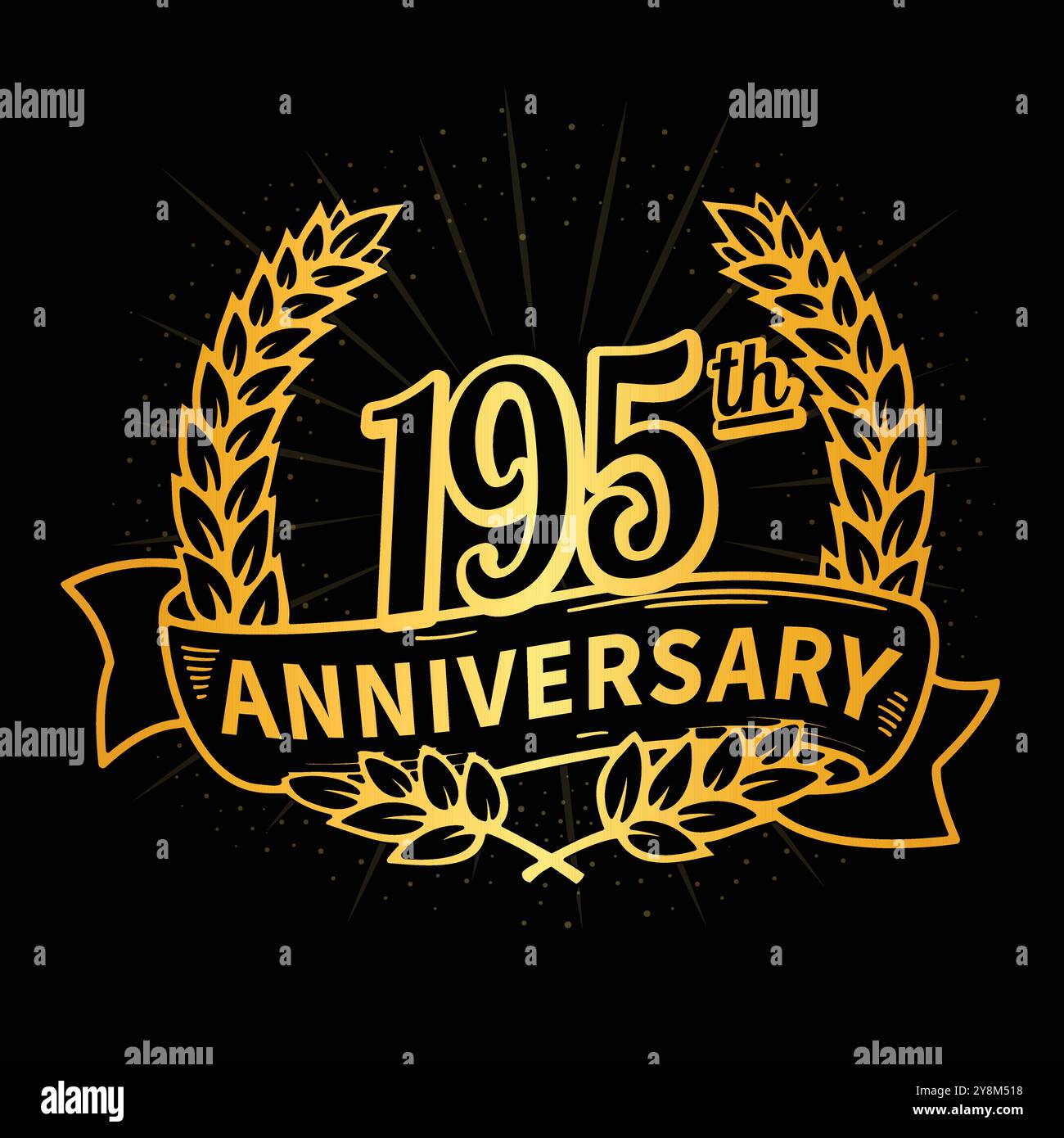 195 years anniversary celebration logotype. 195th anniversary logo ...
