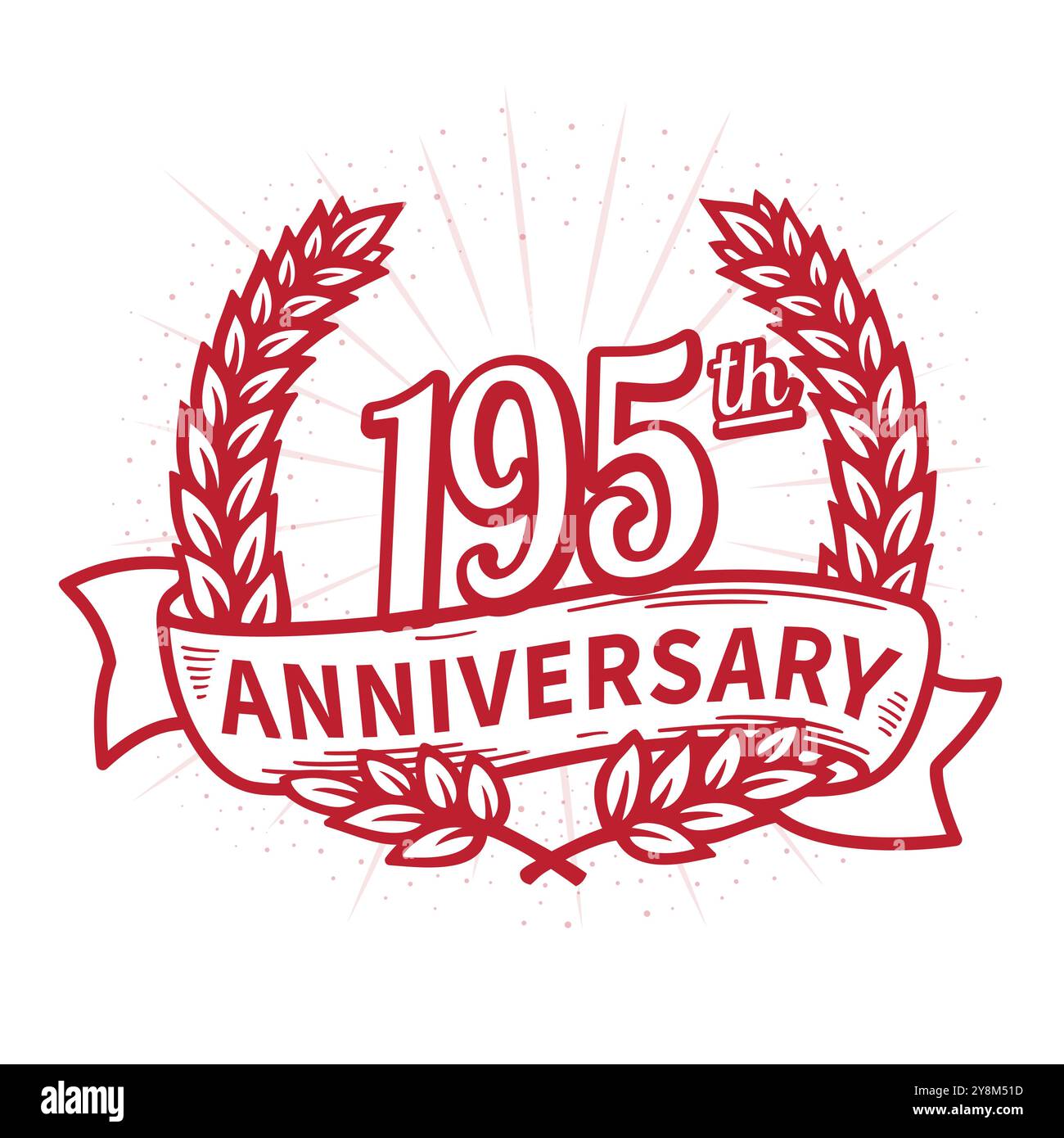195 years anniversary celebration logotype. 195th anniversary logo ...