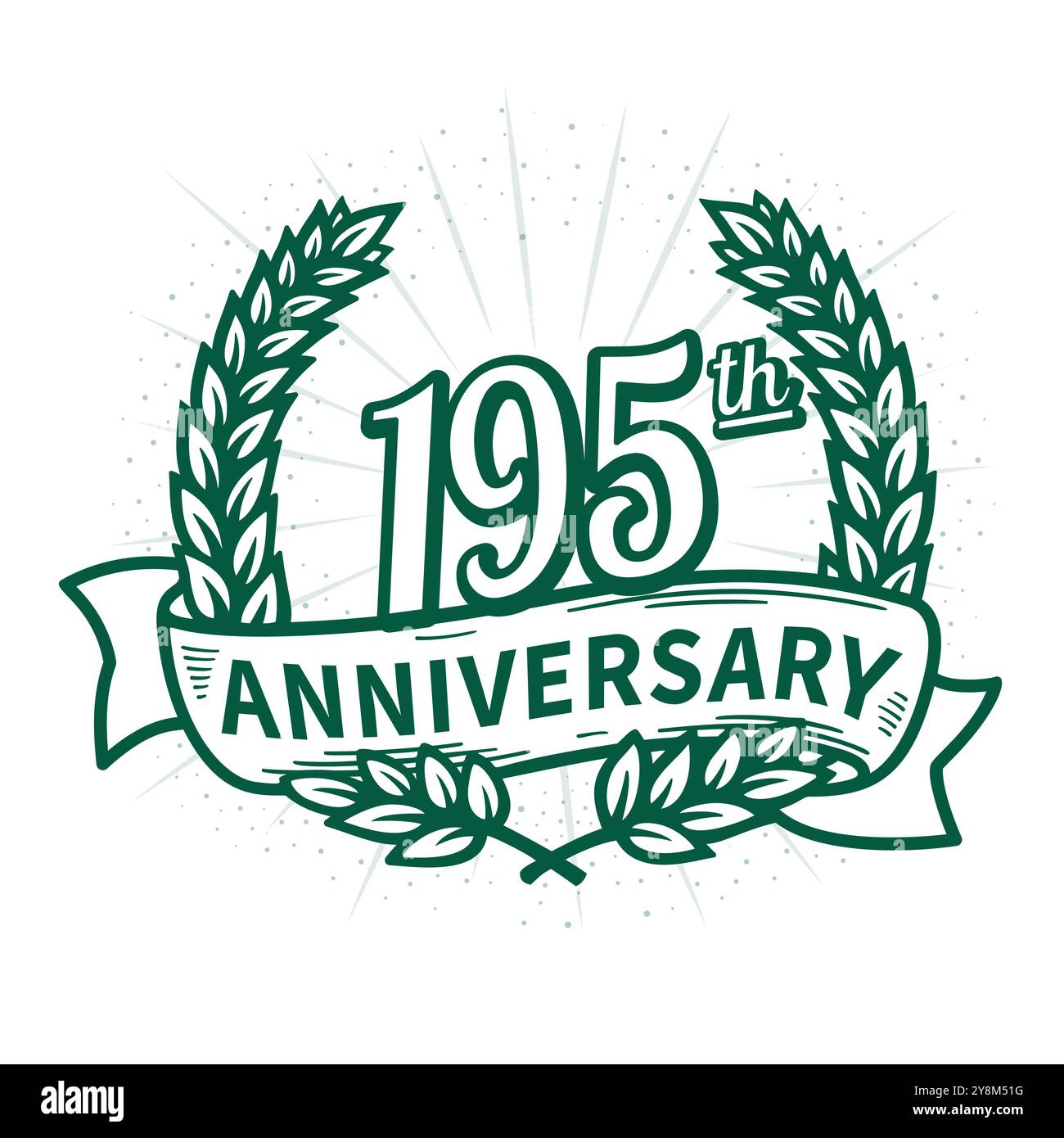 195 years anniversary celebration logotype. 195th anniversary logo ...