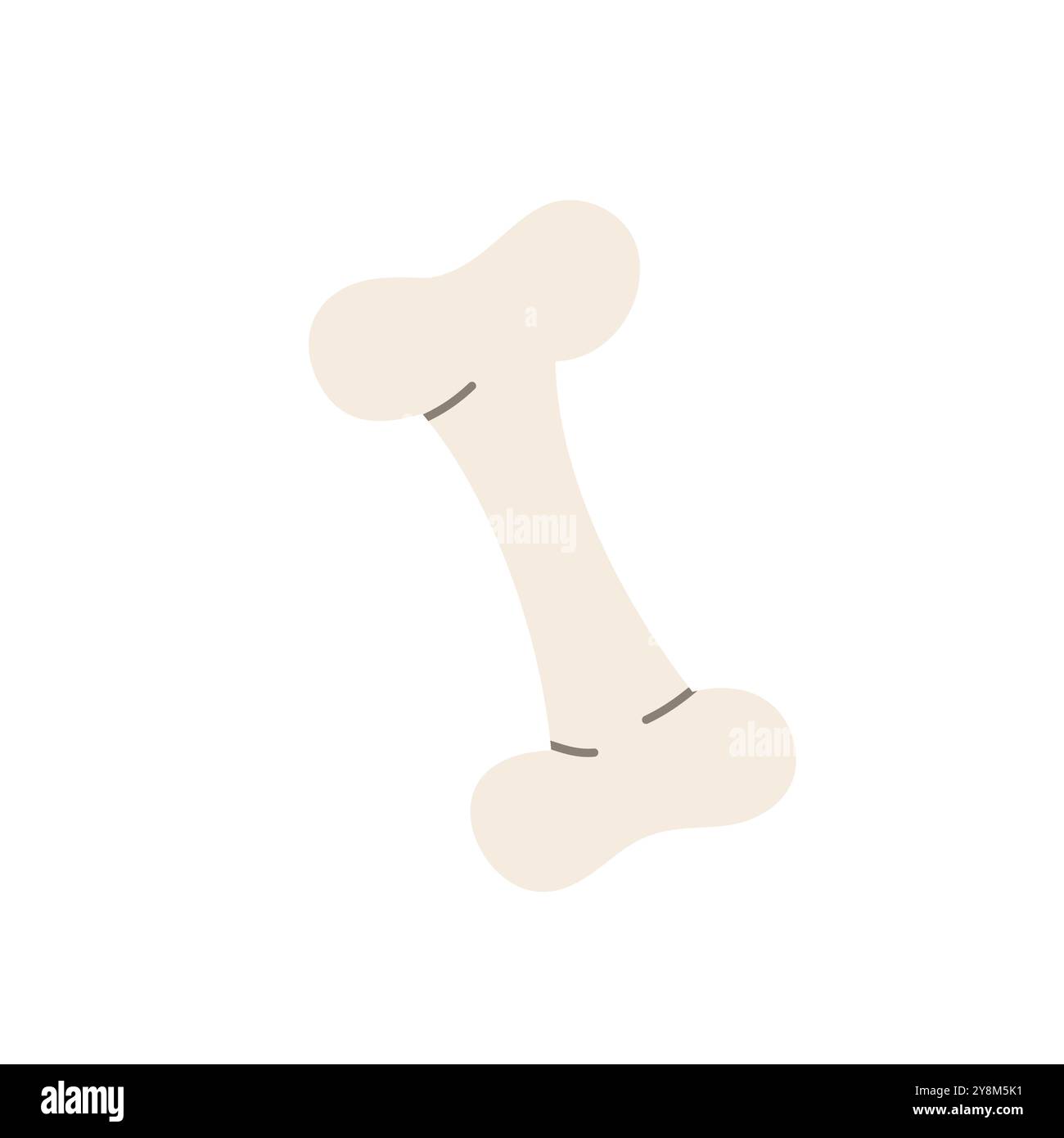 Flat vector illustration of a spooky bone, perfect for Halloween-themed ...