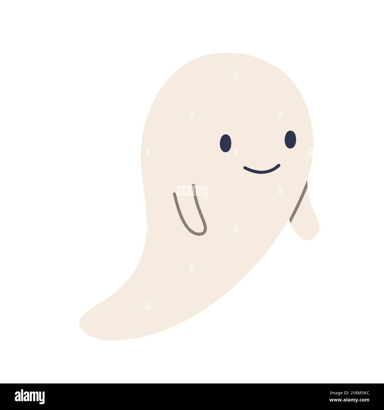 Flat vector illustration of a cute ghost character, perfect for ...