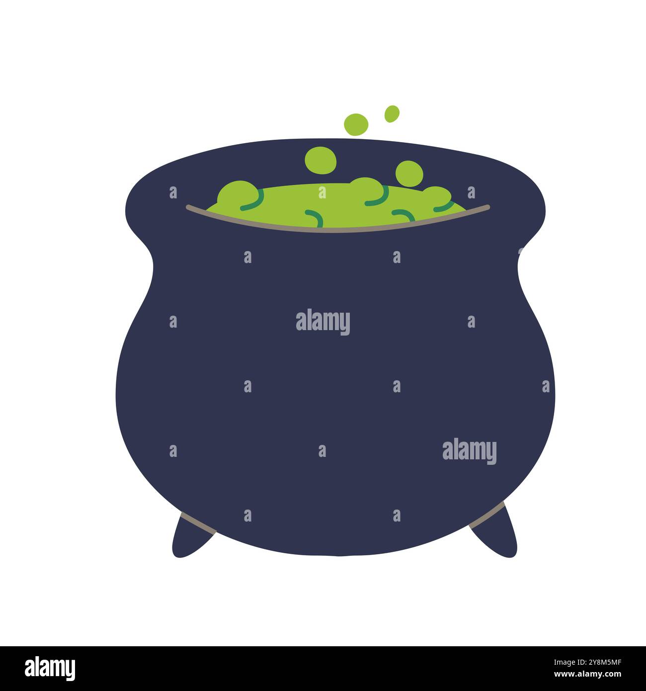 Flat vector illustration of a magical potion brewing scene, perfect for ...