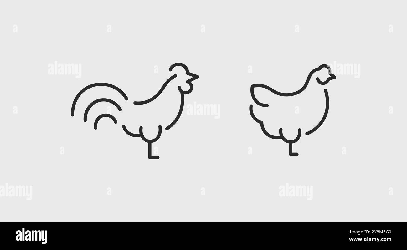Poultry symbol Black and White Stock Photos & Images - Alamy