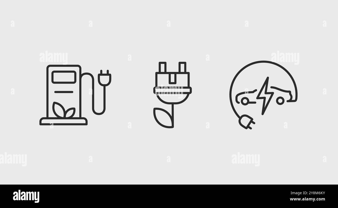 Electric Charge Icons Stock Vector Image & Art - Alamy