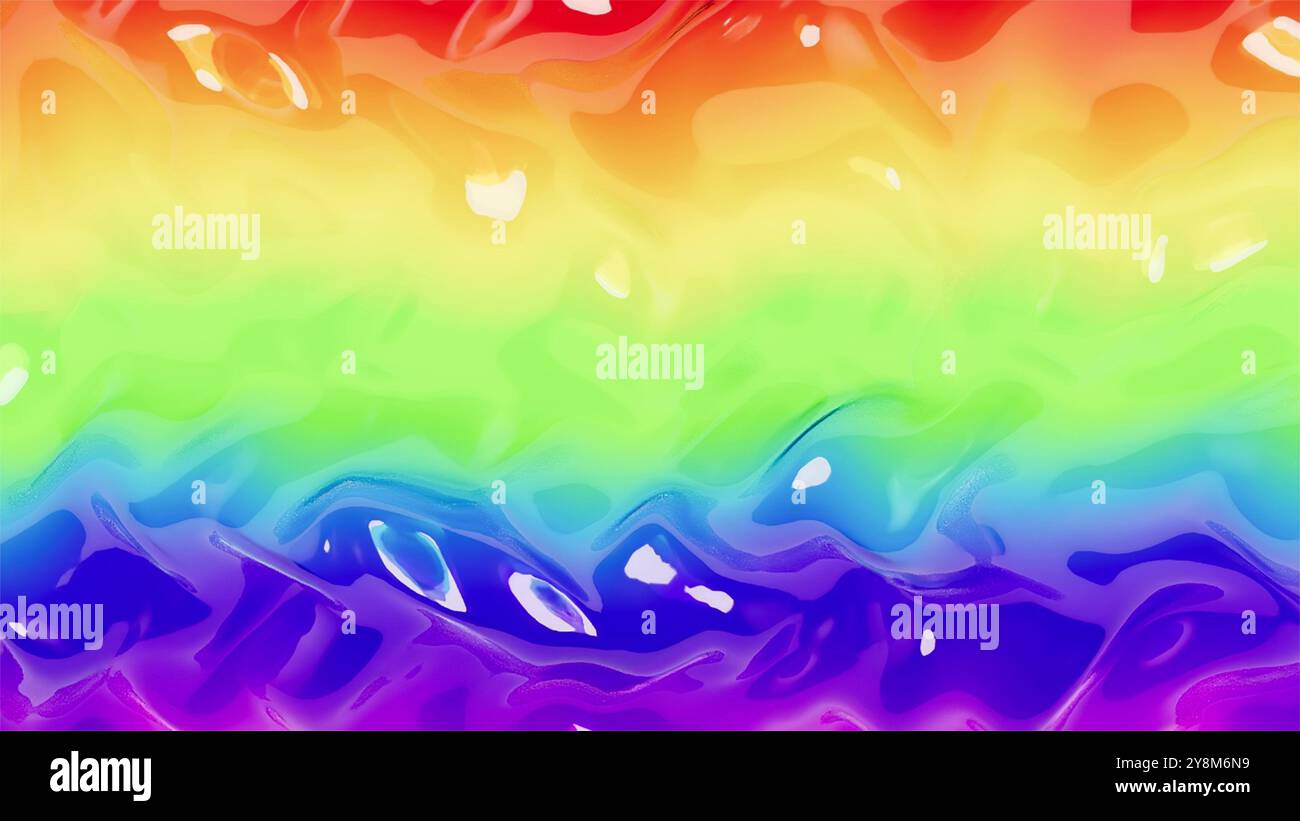 Color rainbow glass wave abstract bg 3d render Stock Photo - Alamy