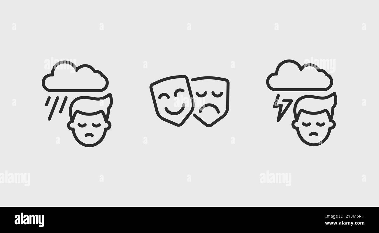 Psychological Disorders Icons Stock Vector Image & Art - Alamy