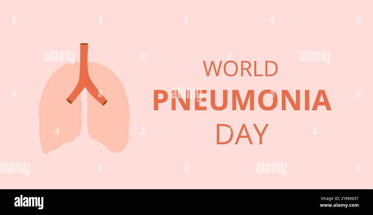 World Pneumonia Day template. Lungs and text, symbolizing global ...