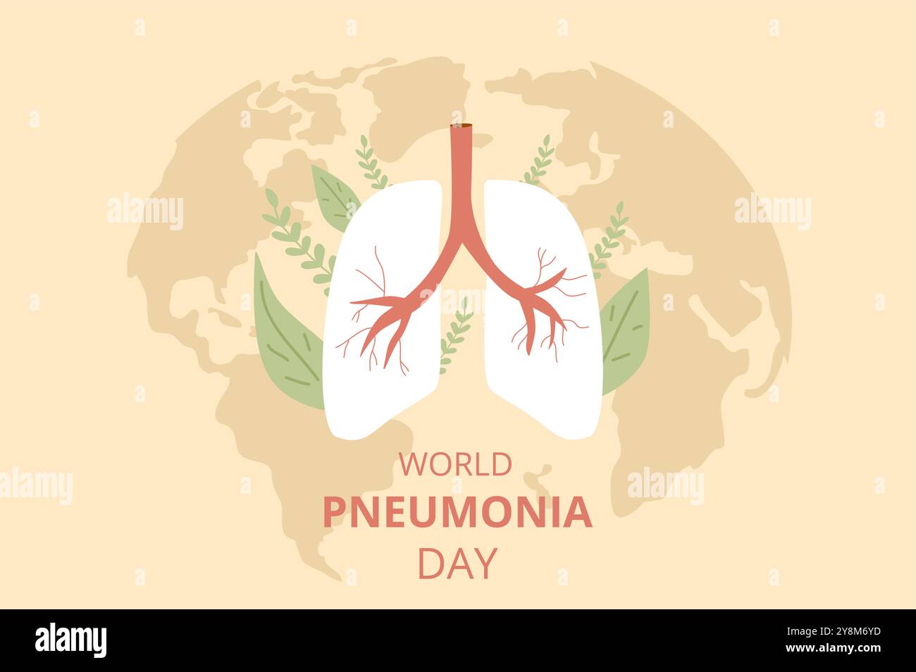 Promoting World Pneumonia Day, featuring lungs and world map background ...