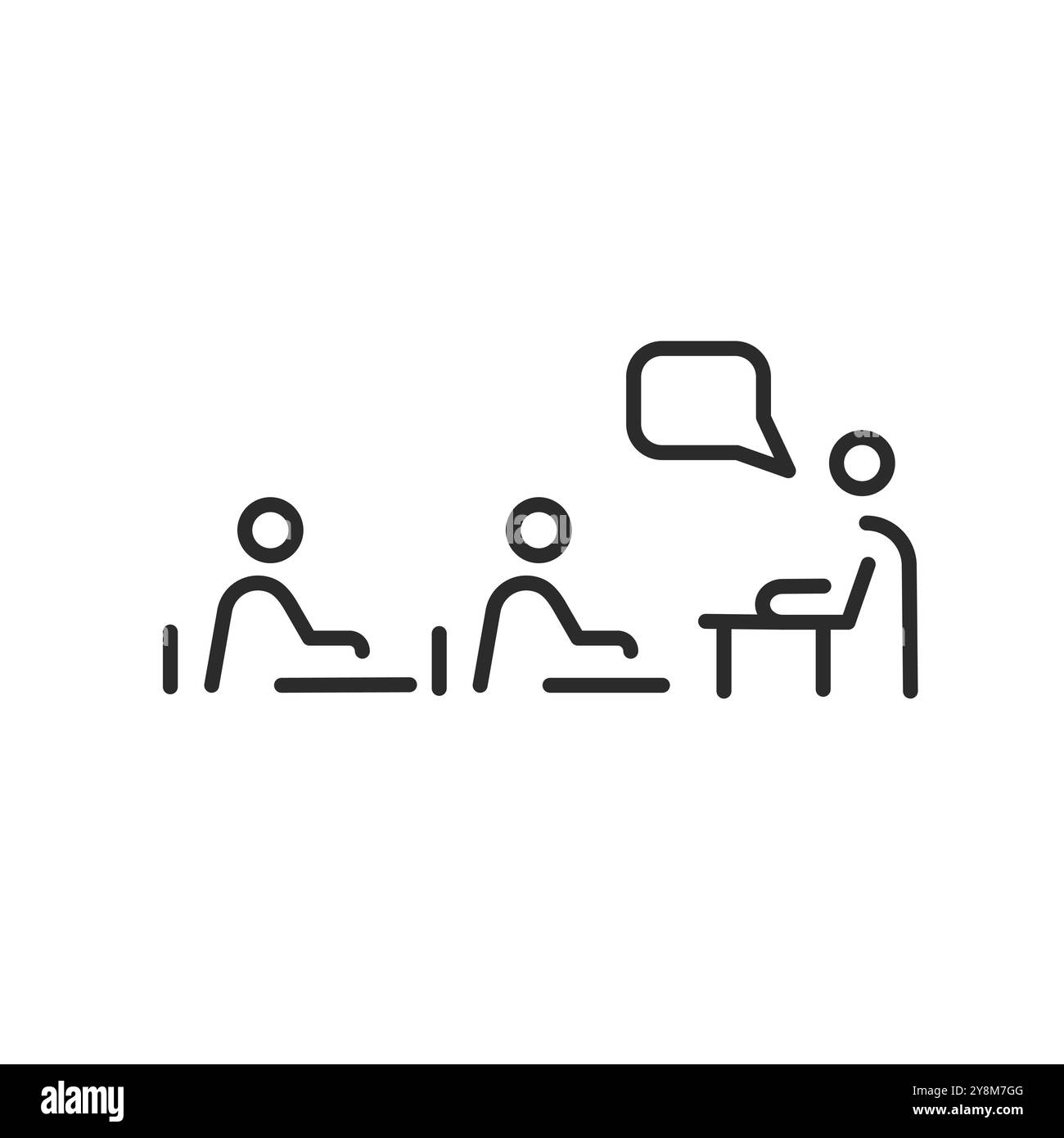 Classroom Discussion Icon Stock Vector Image & Art - Alamy
