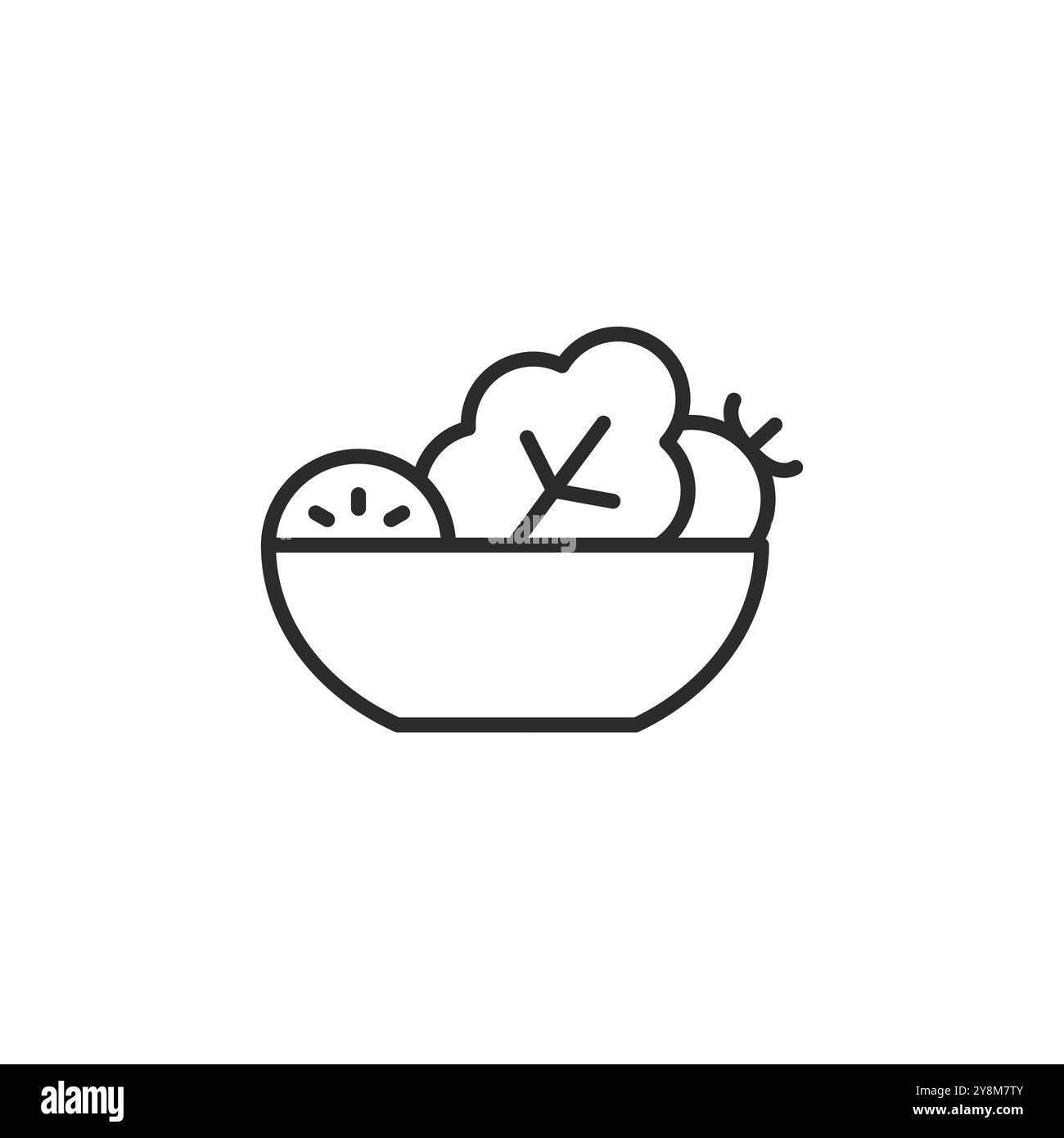 Salad Bowl Icon Stock Vector Image & Art - Alamy