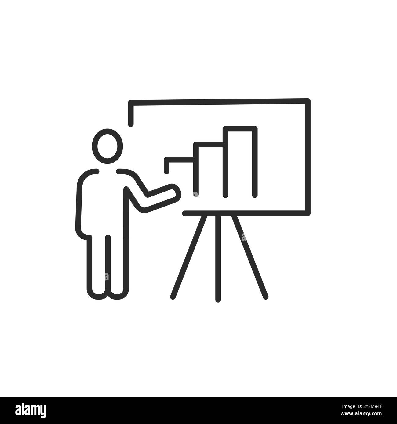 Presentation icon Black and White Stock Photos & Images - Alamy