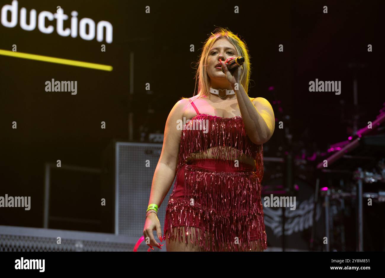 Robyn Regan performs live at iMEP festival in Accrington Uk 21st september 2024 Stock Photo - Alamy