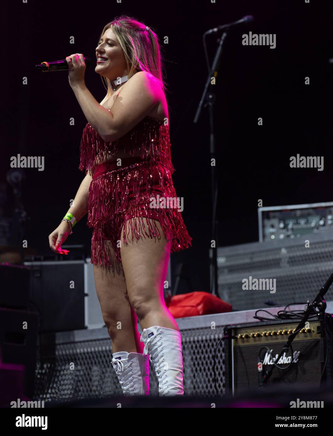 Robyn Regan performs live at iMEP festival in Accrington Uk 21st september 2024 Stock Photo - Alamy