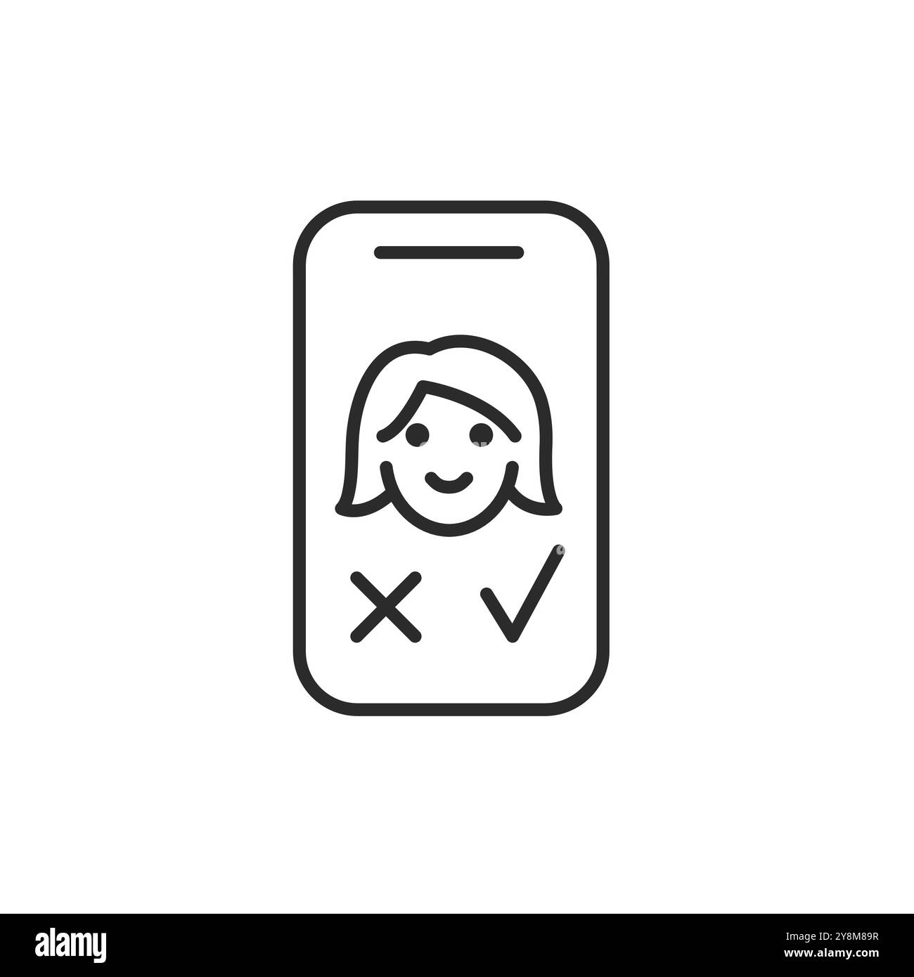 Dating app profile interface Cut Out Stock Images & Pictures - Alamy