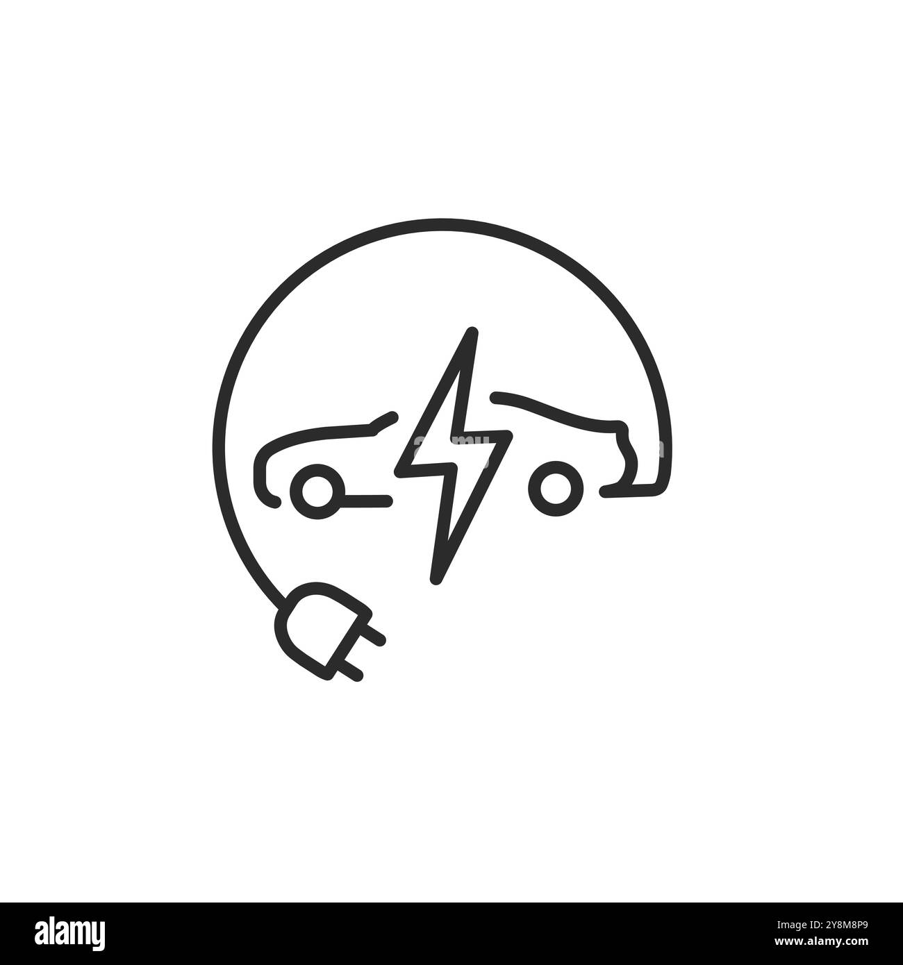 Electric car low battery Black and White Stock Photos & Images - Alamy