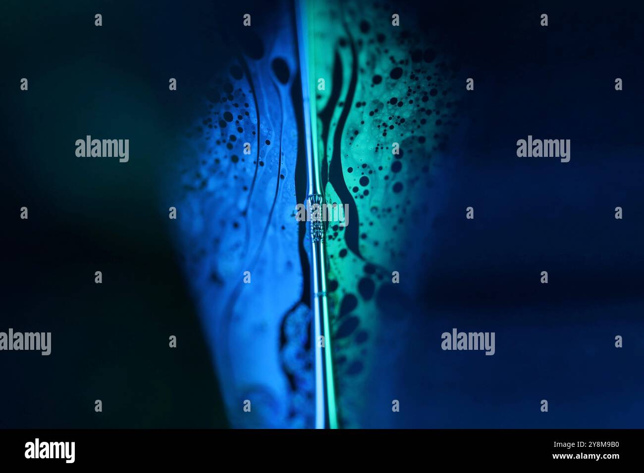 Blue and white liquid texture, liquid cells, liquid reflection ...