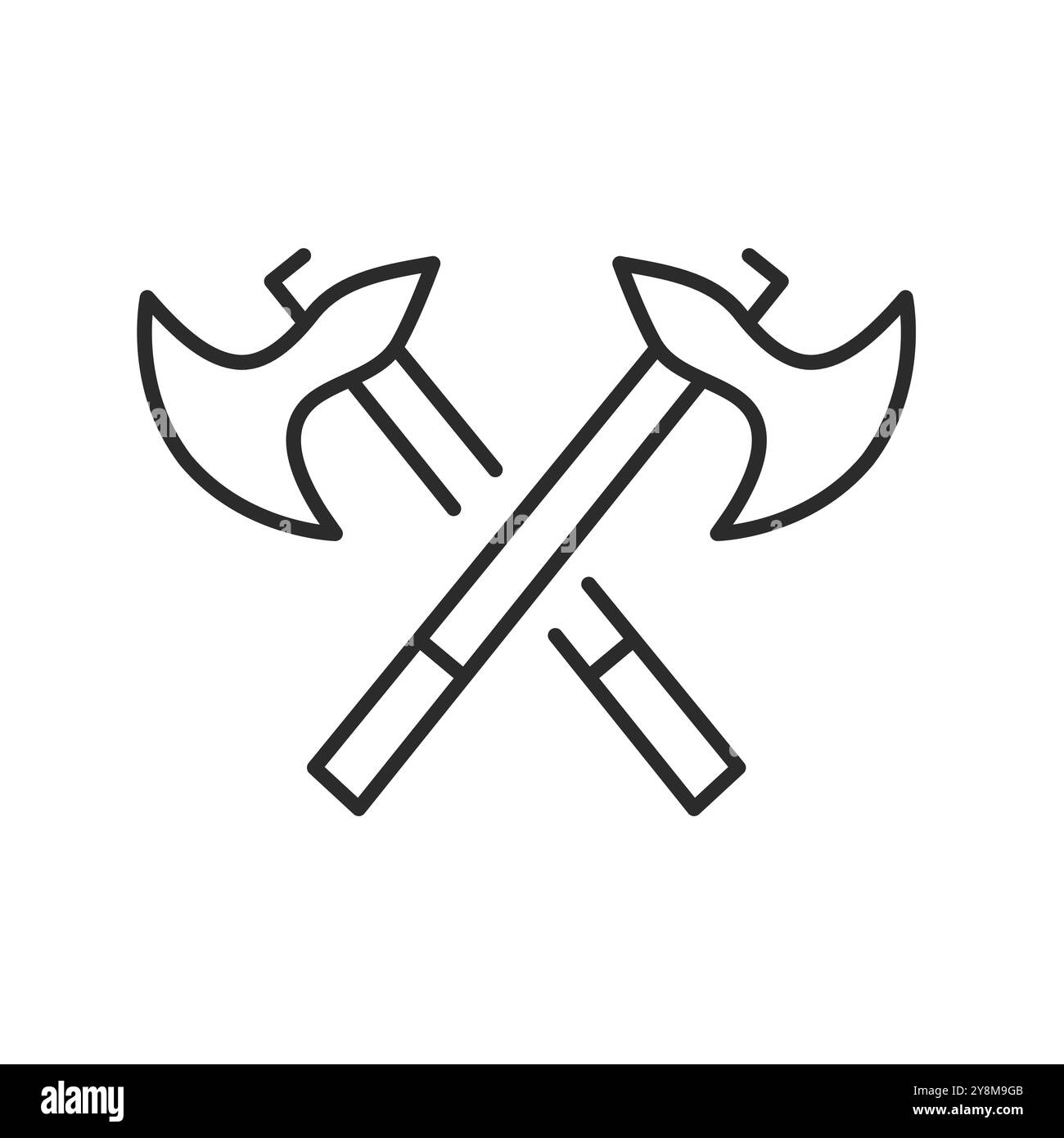 Crossed Axes Icon Stock Vector Image & Art - Alamy