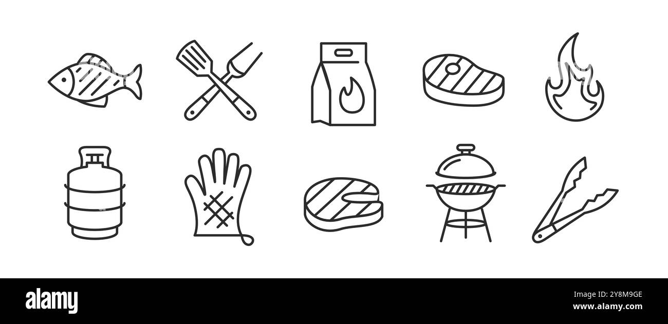 Grill tongs Black and White Stock Photos & Images - Alamy