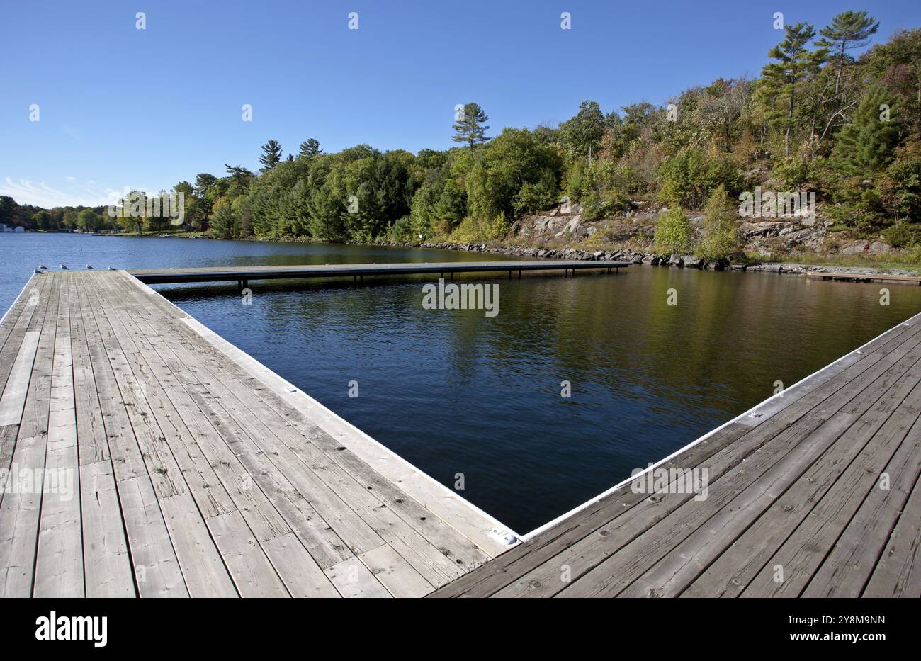 Port Carling Muskoka Canada lake and docks Stock Photo - Alamy