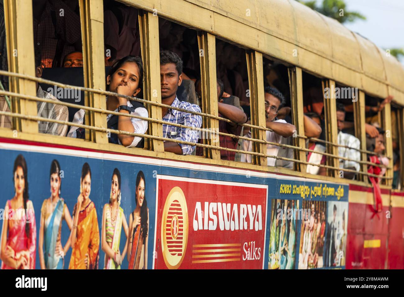 Full bus, Alappuzha or Alleppy, Kerala, India, Asia Stock Photo - Alamy