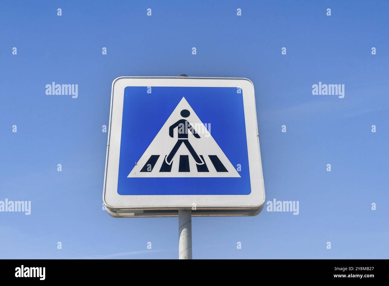 Traffic signs pedestrian crossing, zebra crossing, road safety, Germany ...