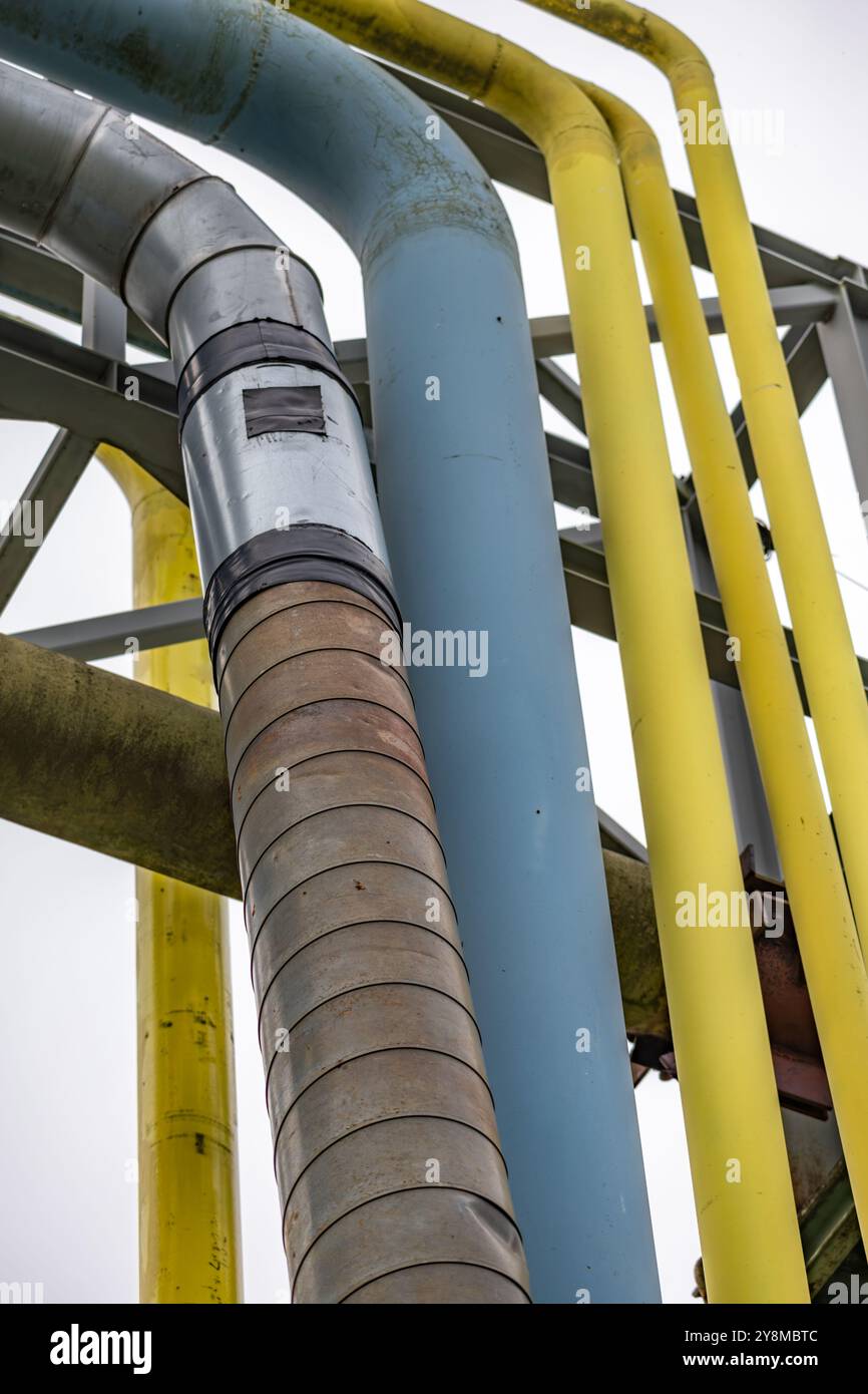 Central heating installation, old rusty pipes, loss of heat transferred ...