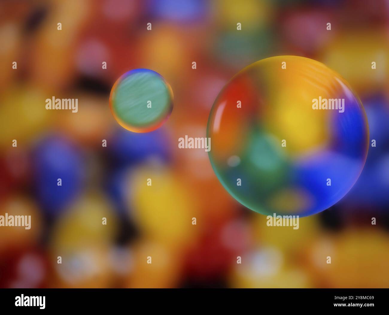 Colorful abstract macro background with oil drops in water Stock Photo ...