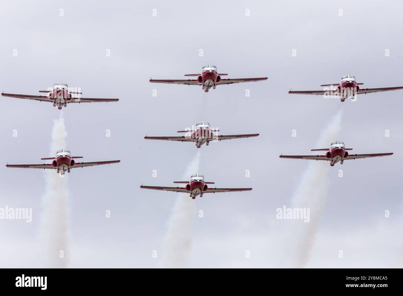 Snowbirds in Flight Canada formation acrobatic flying team Stock Photo ...