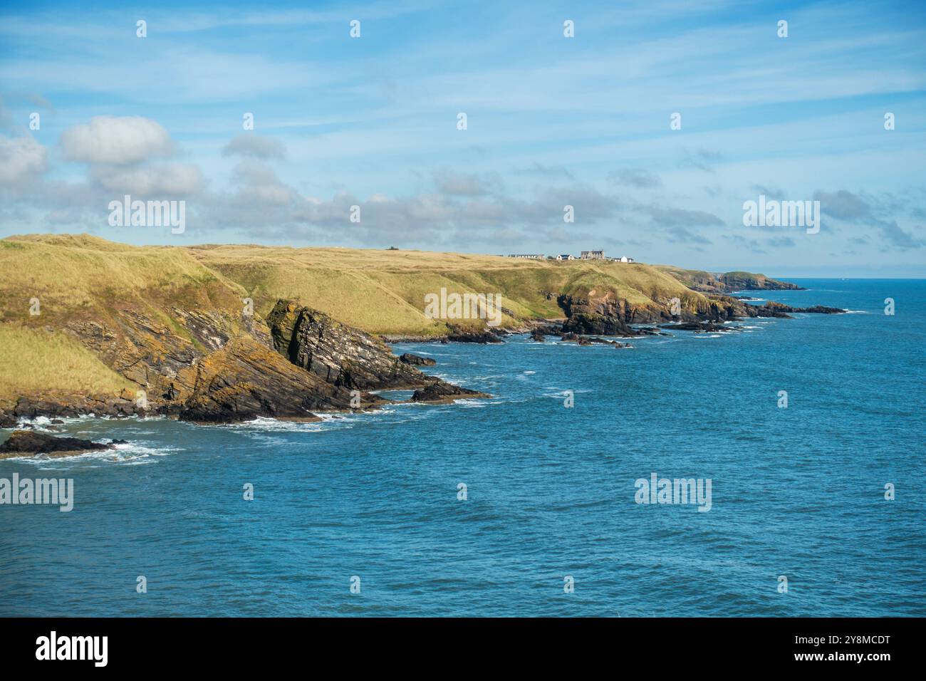The rugged North Sea coastline of Buchan in Aberdeenshire, Scotland ...