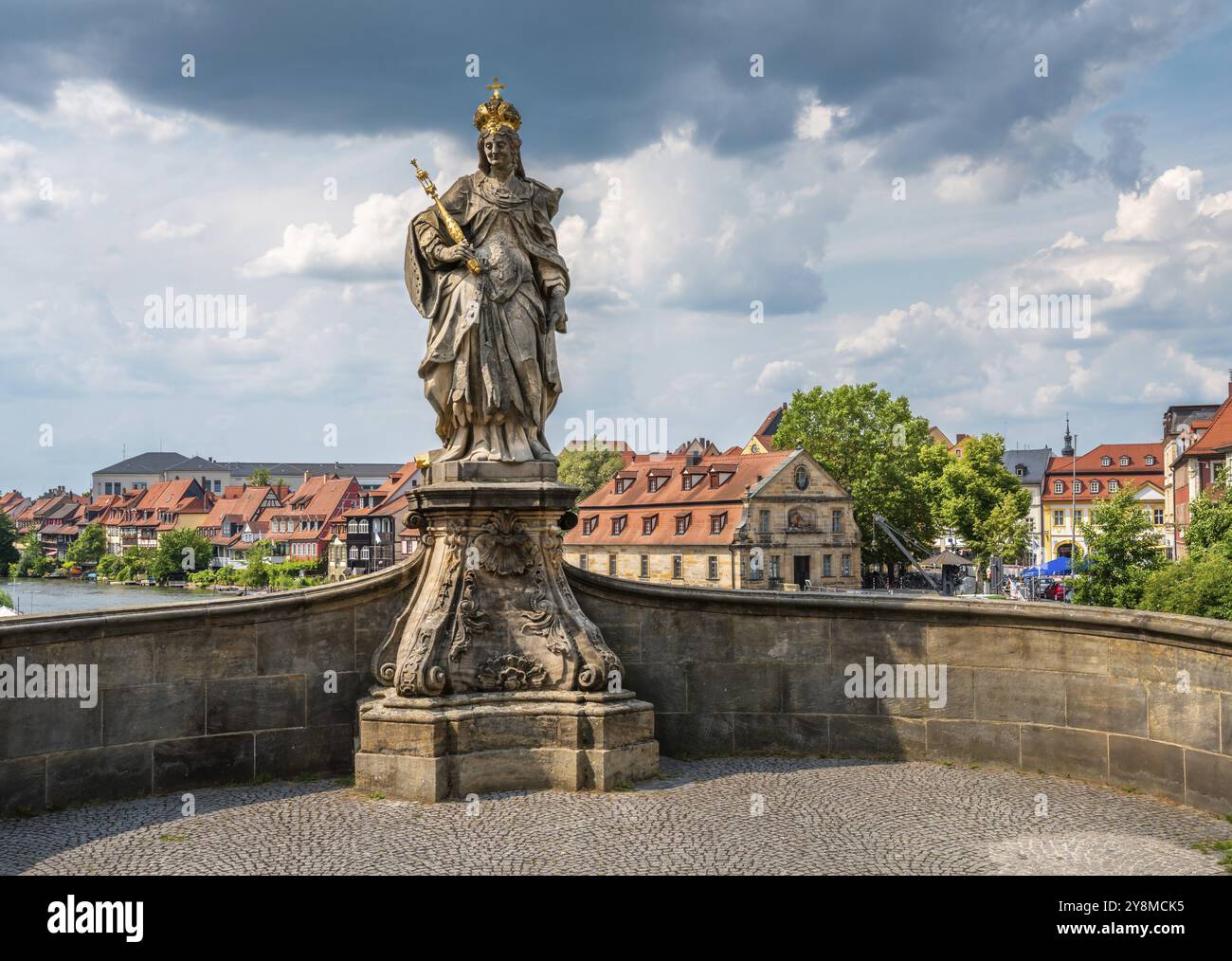 Sculpture of Kunigunde in Bamberg, built 1750 from Johann Peter Benkert ...