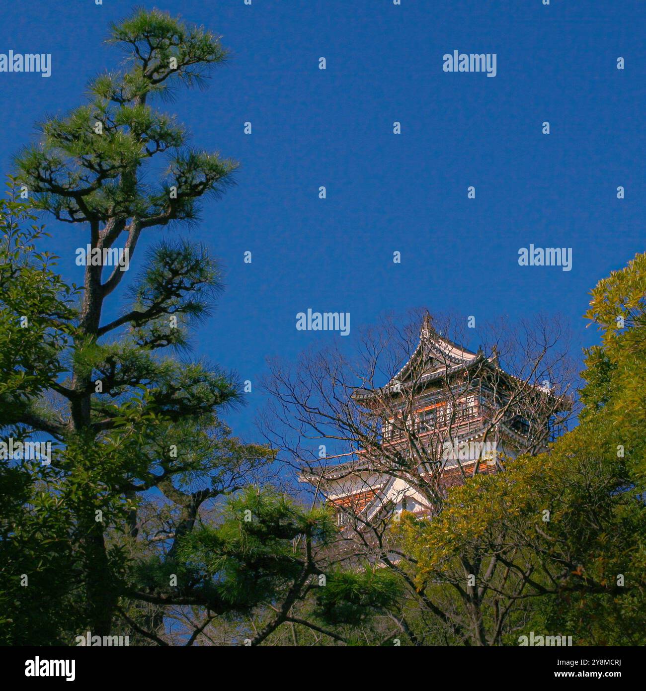 Hiroshima, Japan - 6th March 2018 - Hiroshima Castle, rebuilt after its ...