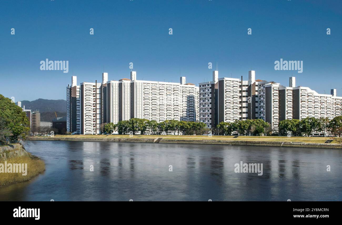 Hiroshima, Japan - 6th March 2018 - The Motomachi High-Rise Apartment ...