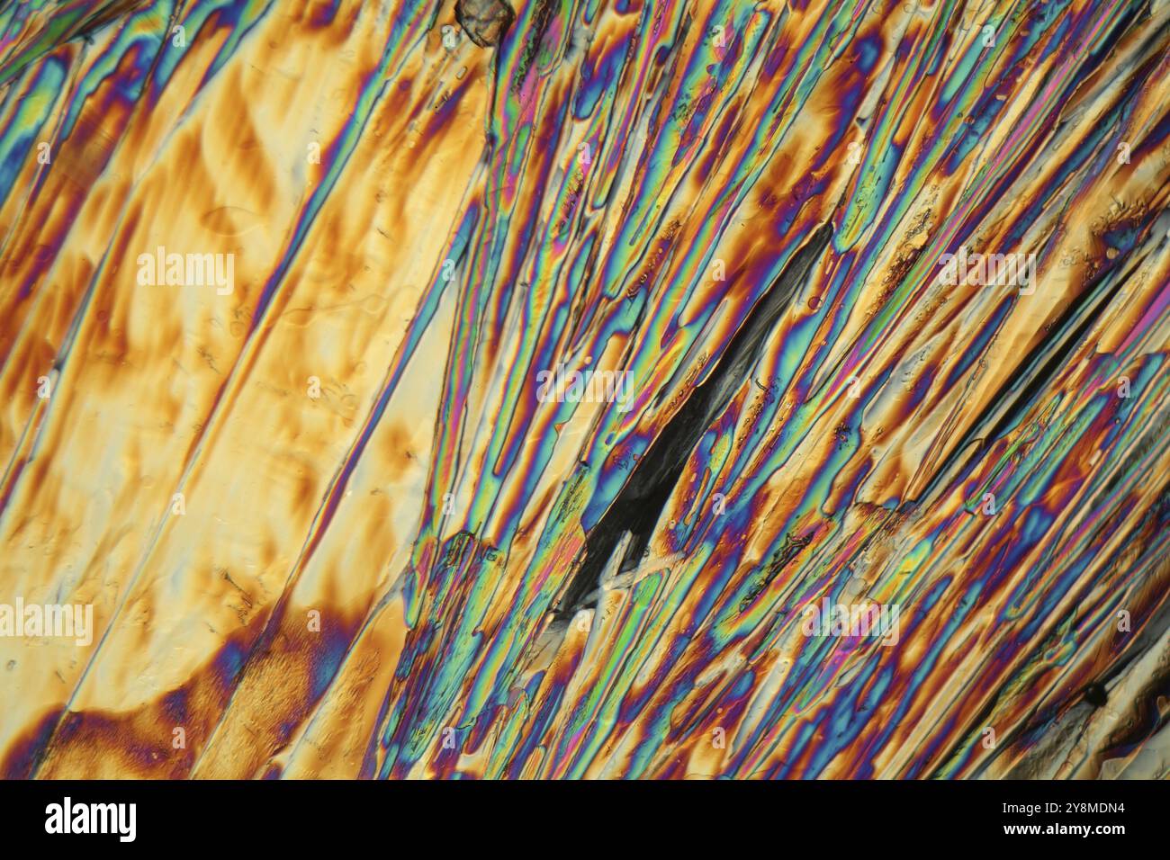 Crystals of Magnesium Sulfate or Epsom salt under a microscope. The ...