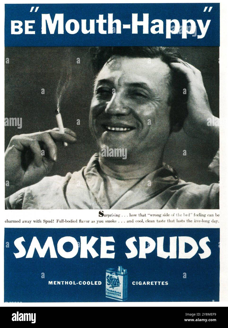 1932 Spud Menthol Cigarettes Ad Stock Photo - Alamy