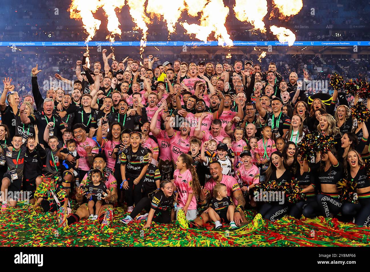 Sydney, Australia. 06th Oct, 2024. Panthers players, team members ...