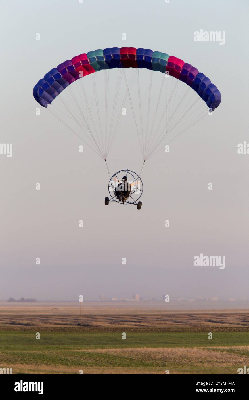 Parachute Glider Ultrta Light in Prairie Canada Stock Photo - Alamy